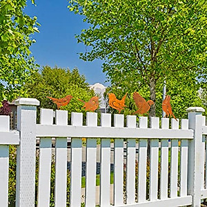 Rusty Bird Silhouette with Rusty Patina Birds Decoration Lifelike Metal Birds Garden Ornaments Silhouette Simulation Bird Figurine Rustic Outdoor Patio Yard Adornment