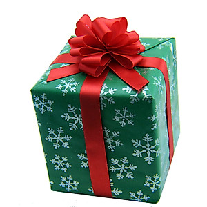 Red Christmas Satin Fabric Ribbon - 1" x 100 Yards, Wreath, 4th of July, Holiday Decor for Gifts, Birthday, Wrapping, Presents, Bows, Valentine's Day, President's Day, Memorial Day