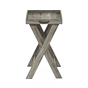 Furinno Classic Tray Table with Removable Tray, French Oak