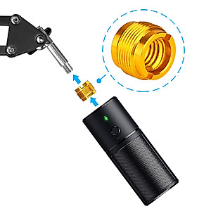 2 PCS Gold Colour Adapter for HyperX QuadCast Mic, Blue Yeti, Rode, Razer, Shure and Most USB Microphone, Shock Mount, Boom Arm Screw Thread Adapter 5/8" Male to 3/8" Female Screw Adapter by YOUSHARES