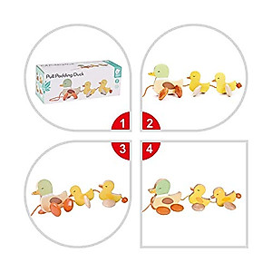 Classic World Pull Along Walking Toys, Wooden Pull Duck Toy for Baby Toddler
