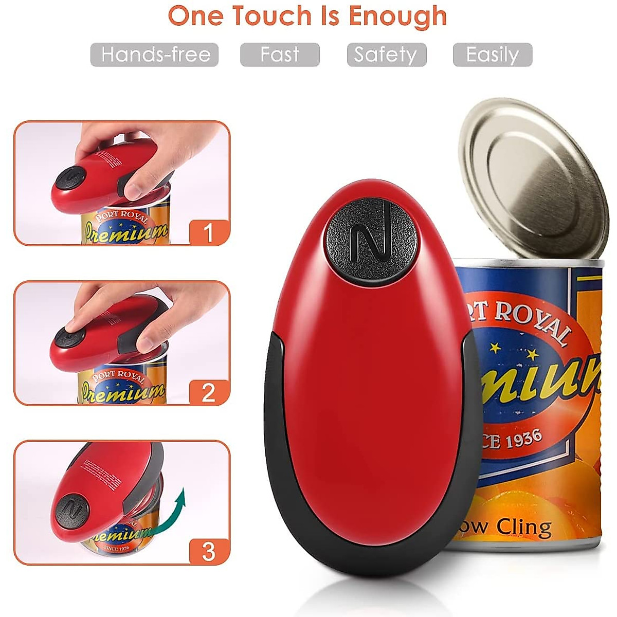 Handupfree Electric Can Opener, Automatic Can Opener, Smooth Edge Restaurant Electric Can Opener! Chef Best Choice, Best Kitchen Gadget for Arthritis