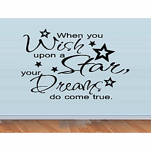 BestPricedDecals When You Wish Upon a Star Dreams do Come True ~ Wall Decal, 20" X 30"