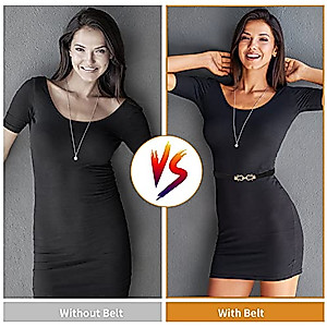 Giantree Women Skinny Belt for Dresses, Corset Belt Thin Waist Belt Fashion Versatile Ladies Elastic Slim Small Waist Belt