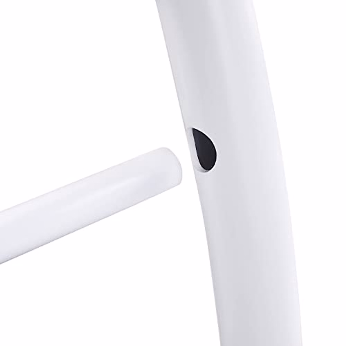 7 Bar Curved Outdoor Towel Rack - Free Standing Poolside Storage Organizer - Also Stores Floats, Paddles and Noodles, 37.5" W x 37.5" L x 49.5" H, (White) Style 244574