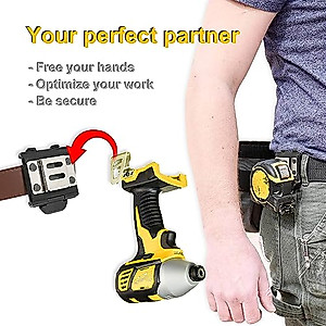 Tape Measure Holder, Measuring Tape Holder, Drill Holster, Tape Measure Clip, Tool Pouch with Belt Clip, Suitable for Tape Measurer, Drill, Impact Driver and Any Tool with a Hook.