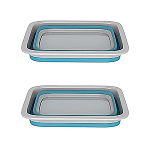 Wakeman Set of 2 Multipurpose Multiuse Wash Bin, Large, Blue