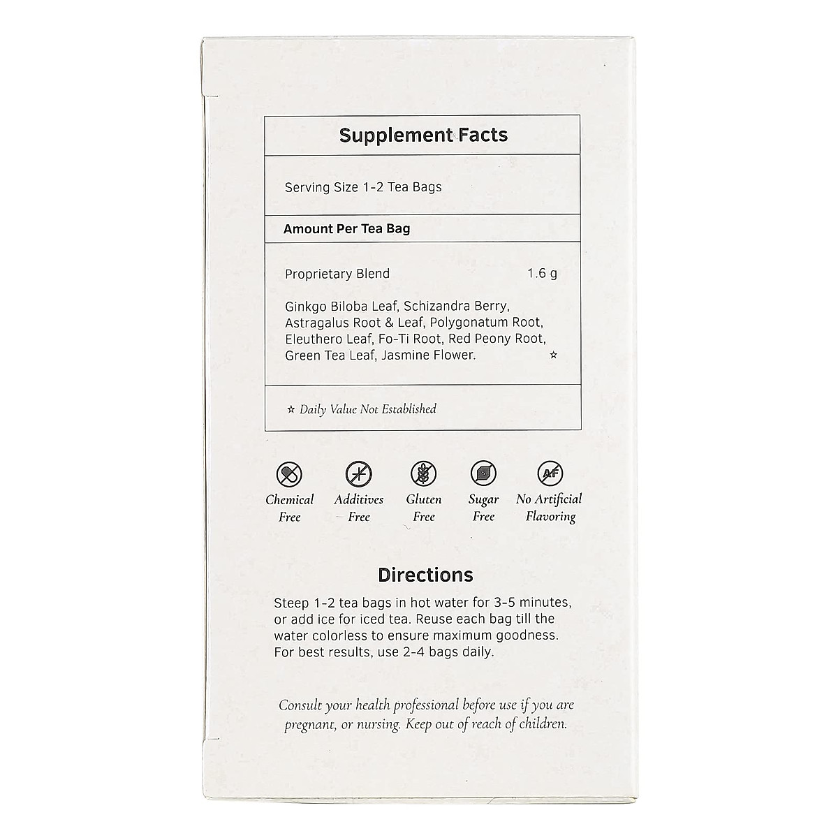 Health King Ginkgo Biloba Herb Tea, Teabags, 20 Count Box