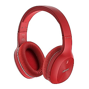 Edifier W800BT Plus Wireless Headphones Over-Ear Headset - Qualcomm® aptX - Bluetooth V5.1 - CVC™ 8.0 Call Noise Cancelling - 55H Playtime - Built-in Microphone - Physical Button and App Control, Red
