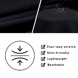 Dooy Men's Winter Thermal Fleece Cycling Bike Jersey Long Sleeve Running Jacket Windproof Breathable Reflective Softshell (Black, 2XL)