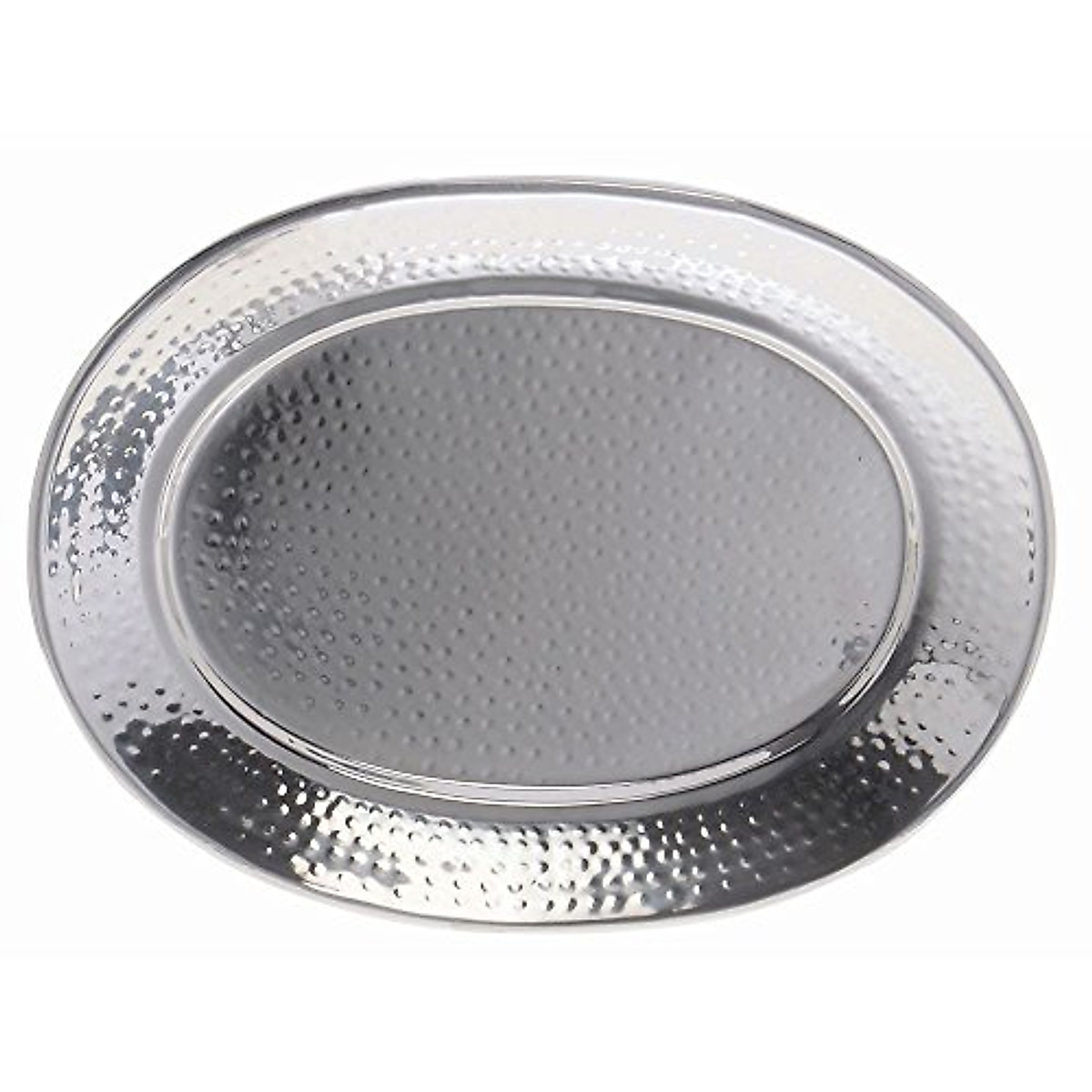 American Metalcraft 15-1/2" x 20" Oval Hammered Tray