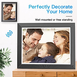 17-inch Smart Digital Picture Frame - FULLJA WiFi Digital Photo Frame with Touch Screen, Wall Mountable, 32GB, Motion Sensor, Unlimited Cloud Storage, Best Gifts for Loved Ones