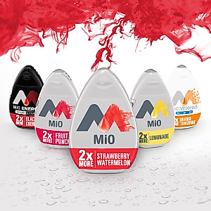 MiO Strawberry Watermelon Liquid Water Enhancer, 2X More, 3.24 Fl Oz Bottle, As Seen on TikTok