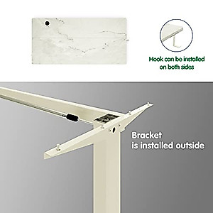 Win Up Time Electric Standing Desk- Adjustable Height Desk, Sit Stand Desk Frame & 48 x 24 Inches Table Top, Adjustable Desks for Home Office, Marbling Style