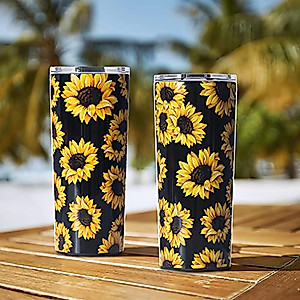 BBoelia Sunflower Gifts For Women Tumbler Birthday Cups Gifts For Mom Insulated Gifts For couples Boyfriend Wife Personalized Coffee Mug Unique 20 oz