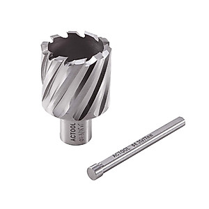 ACTOOL 1-9/16" Diameter × 1" Depth of Cut HSS ANNULAR Cutter with 3/4'' Weldon Shank