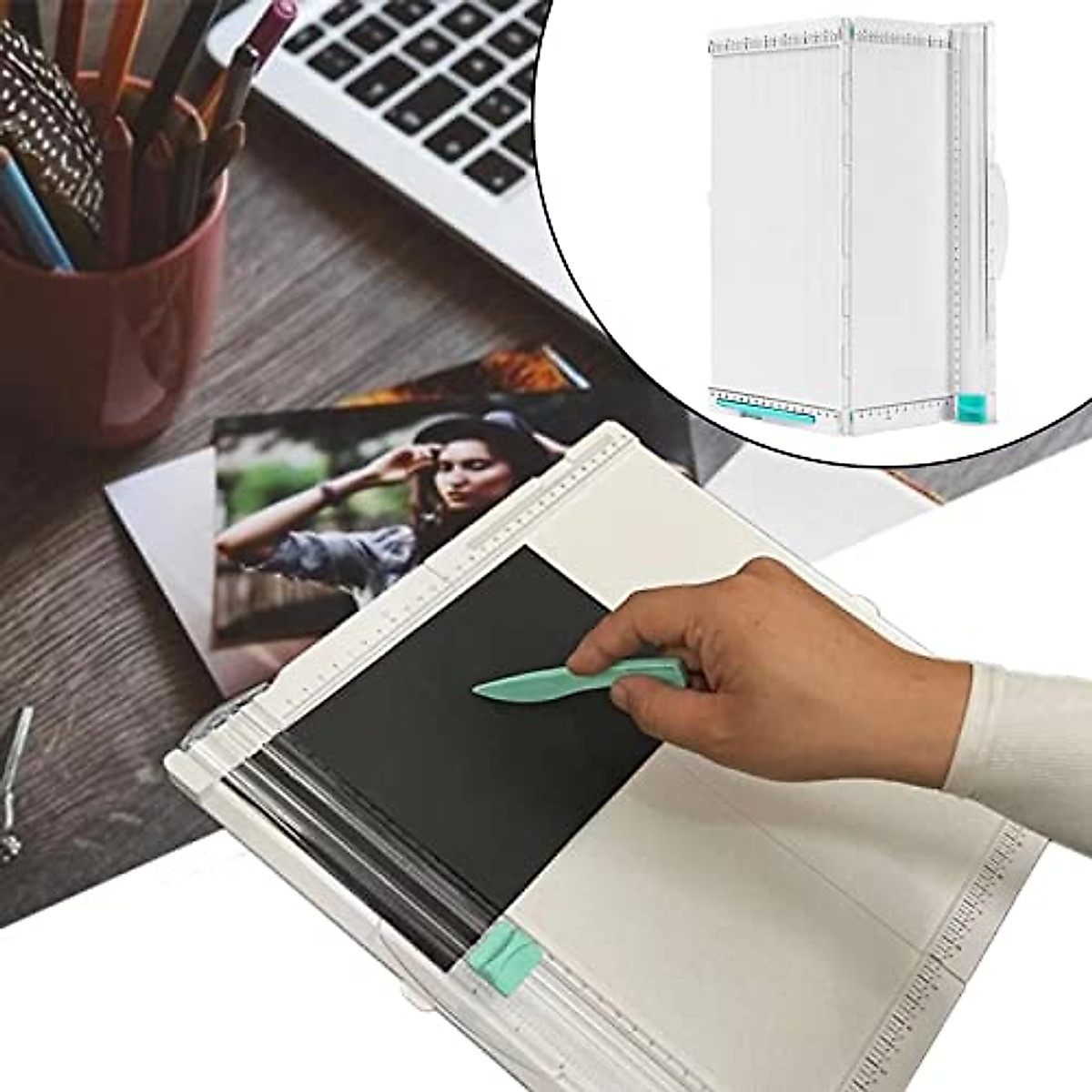 AMLESO Craft Paper and Scoring Board Professional Folding & Scorer Paper Cutter Machine for Making Photo Paper Crafts