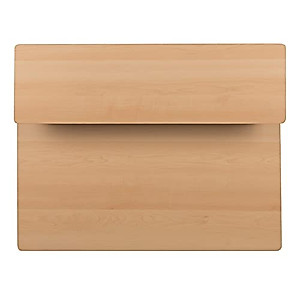 Flash Furniture Clifton Maple Computer Desk with Top and Lower Storage Shelves 28 Inch