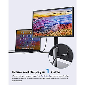 ANDNOVA USB C to USB C 3.1 Gen 2 Cable (100W 5A 20Gbps-3.3Ft) USB C Video Cable, Type C Fast Charging Compatible with iPhone 16 MacBook Air Pro M1 Pro Max, 4k 60Hz 2k 165/144/120Hz Display Monitor