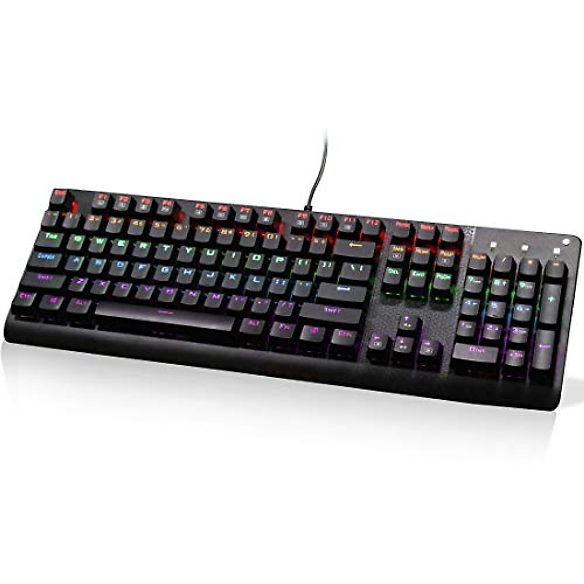 E-YOOSO Mechanical Keyboard K600 Blue Switches 104 Keys Gaming Keyboard 9 Modes LED Backlit Rainbow USB Wired Keyboard for Desktop Computer Laptop Windows PC