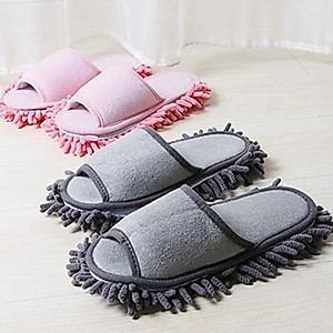 Holibanna 1 Pair Slippers Cleaning Slipper House Floor Cleaning Mop Anti-skid Footwear Mop Socks Mop Shoes for Floor Mops for Floor Cleaning Get Rid of Periods Lovers Indoor Cotton Soles