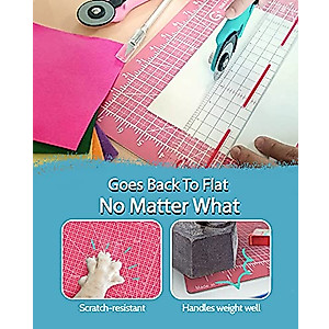 G+ Self-Healing Reversible Cutting Mat - A3 12x18 for Fabric; Double-Sided Cutting Board for Sewing, Crafting, Quilting, Scrapbooking, Rotary Cutting - Perfect for Creators