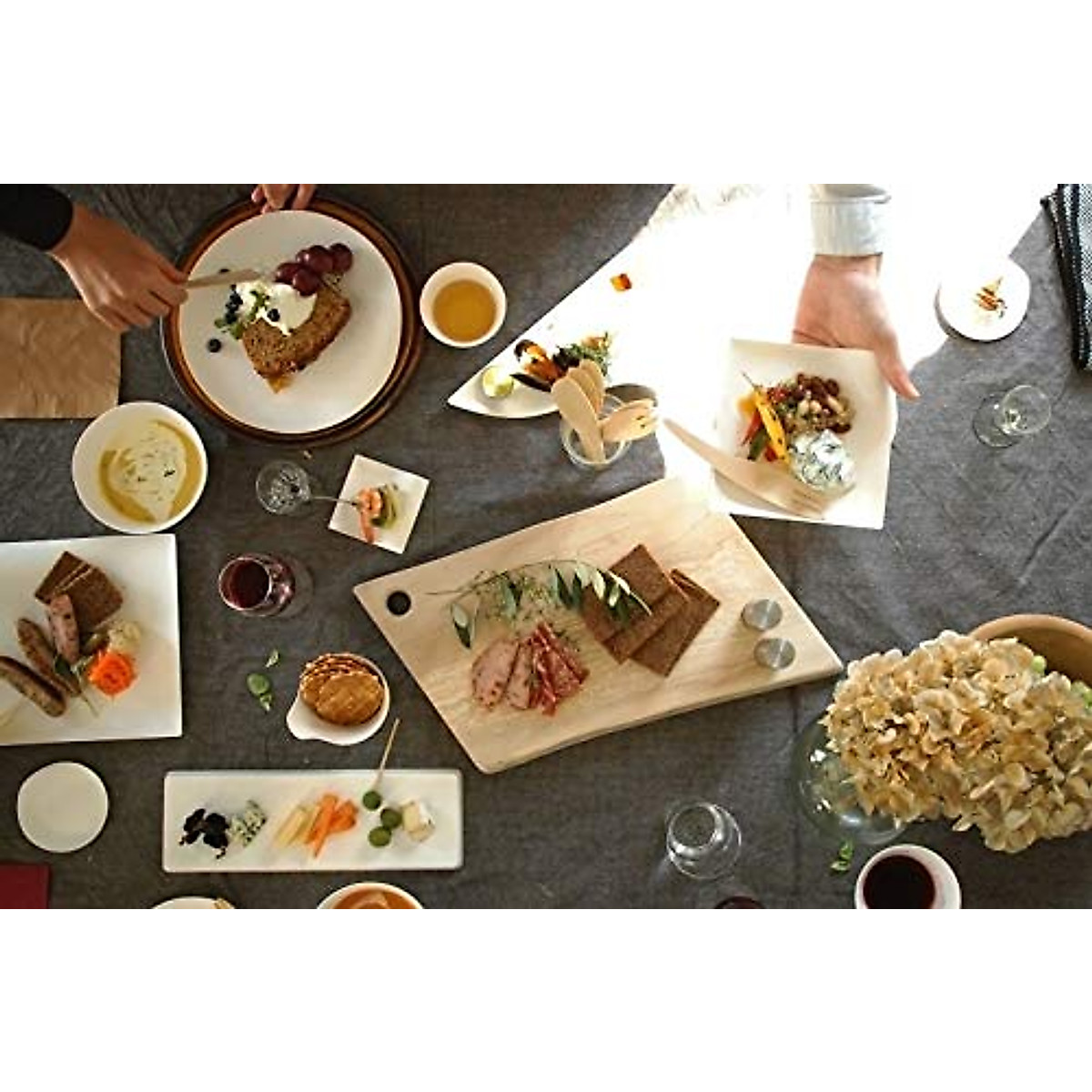 WASARA DM-015R Platters, White, 9.6 inches (24.6 cm), 6 Pieces