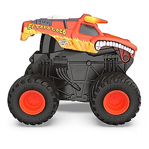 Monster Jam, 2-Pack Official Grave Digger and El Toro Loco Clip & Flip Monster Trucks, 1:43 Scale Kids Toys for Boys