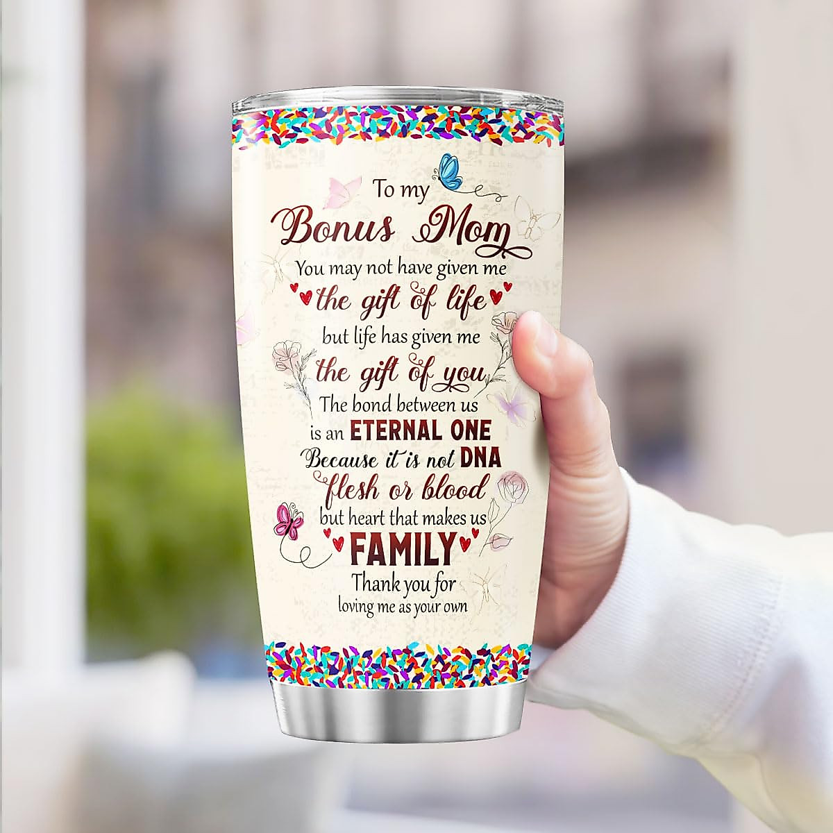 JENOIS Mom Gifts, Tumblers Mothers Mother Women Coffee Ever Handle Mama Day Cups Insulated Funny For, Tumbler 20 Oz With Lid And Straw, Best Bonus Mom