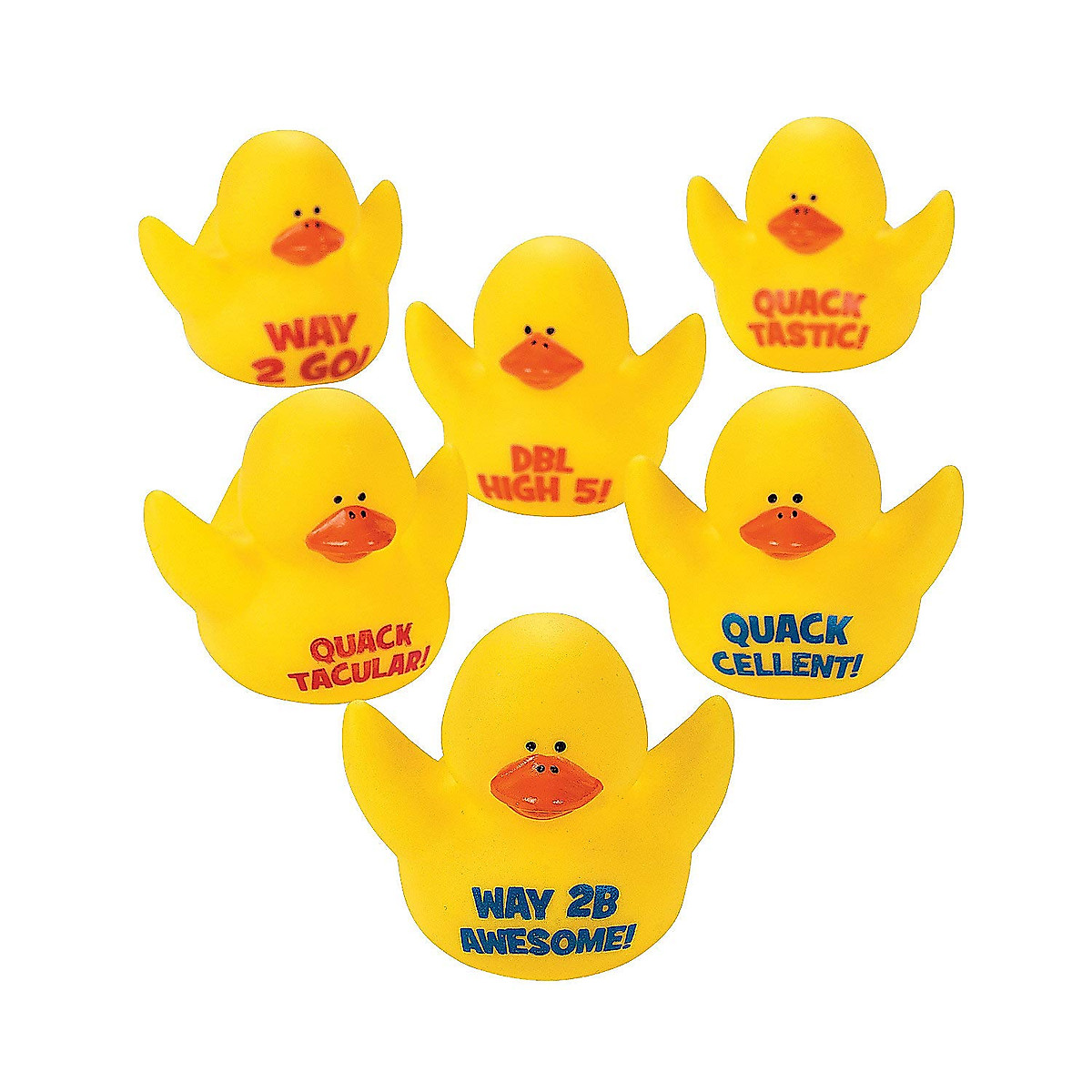 Fun Express Motivational Rubber Duckies - 12 Pieces - Educational and Learning Activities for Kids