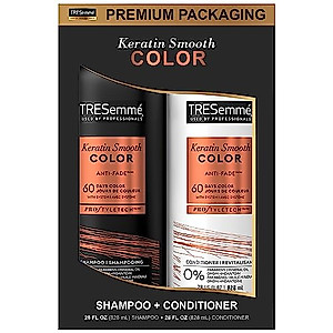 TRESemme Shampoo and Conditioner Set - Keratin Smooth, Paraben and Sulfate Free Shampoo Safe for Color-Treated Hair, Deep Conditioner for Dry Damaged Hair, 28 Fl Oz (2 Piece Set)