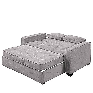 Serta Convertible Sofa, Light Grey