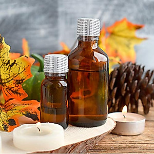 Shrink Bands,45x23mm 200Pcs Printed Perforated Heat Shrink Wrap Sealer for 1oz Glass Bottle Cap Fits 3/4" to 1" Diameter