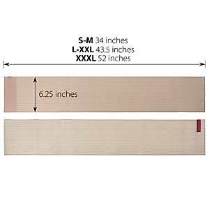 ORTONYX 6.25" Abdominal Binder for Men and Women/Postpartum Post-operative Post-surgery Wrap/Abdomen Navel Umbilical Hernia Support Belt / 524006 Beige S/M