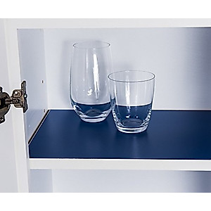 Magic Cover Adhesive Vinyl Paper, Multi-Functional Shelf Liner for Lining Drawers and Shelves, Waterproof and Durable, 18" x 20', Blue