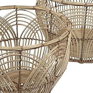 Bloomingville Handmade Decorative Rattan Basket, Natural, Set of 2 Sizes
