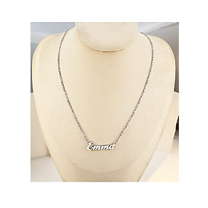 GR859C Custom Name Pendant 18K Stainless Steel Silver Women Men Birthday Gift Name for David