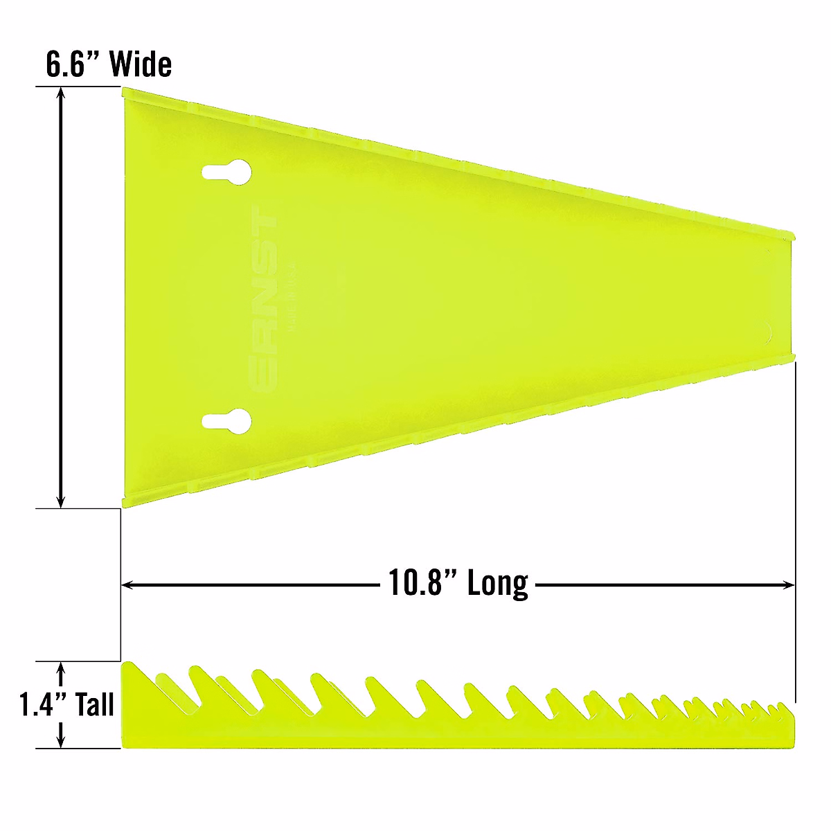 ERNST 5068HV Standard 15 tool Wrench Organizer - HI-VIZ