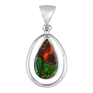 Starborn Ammolite Sterling Silver Pendant