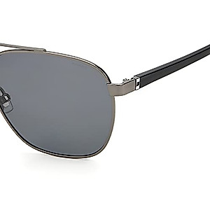 Fossil Men's Male Sunglasses Style FOS 3111/G/S Pilot, Dark Ruthenium/Polarized Gray, 57mm, 18mm