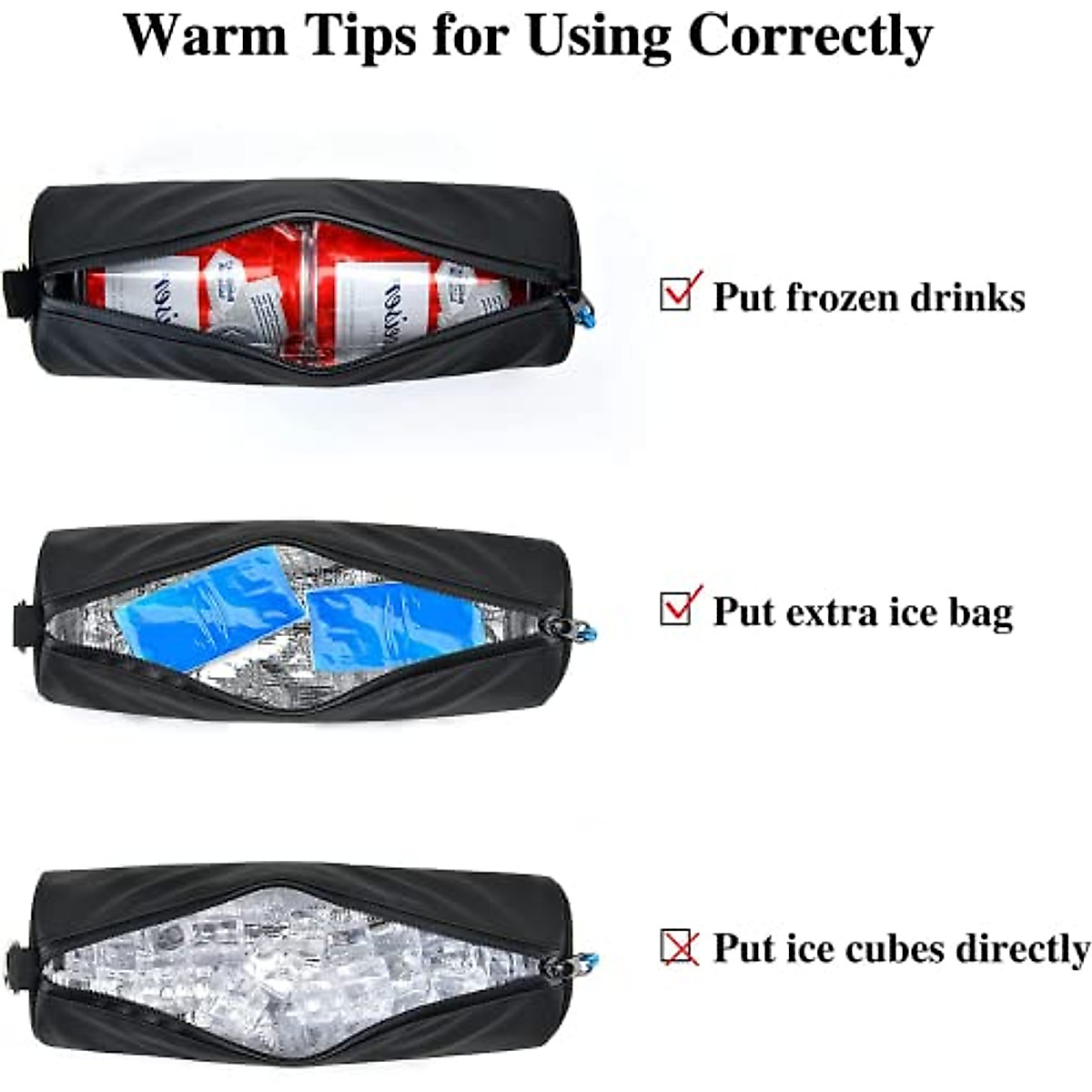 1Pcs Insulated Golf Cooler Bag, Portable Camping Cooler Case, Unisex Soft Beer Sleeve for Drinks/Bottled Water/Umbrella, for Daily Work/School/Travel/Hiking (1PCS)