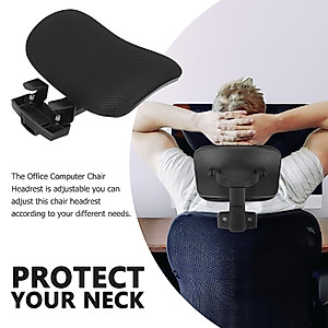 USHOBE Gaming Chair Headrest Attachment Universal Office Chair Headrest Attachment Mesh Computer Chair Head Support Cushion Height Adjustable Head Neck Pillow for Leisure Seat Recliners