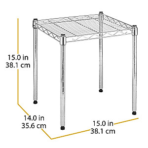 Whitmor Supreme Stacking Shelf and Organizer - Adjustable - Chrome