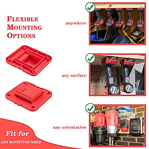 5 Packs Tools Drill Mount Holder, Fit for V20 Craftsman 20V Li-ion Drill Tools Holder Dock Hanger with 20 Screws(No Tool)