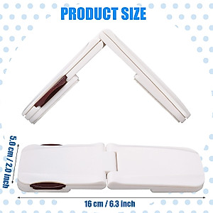 6 Pieces Child Safety Cabinet Locks,Baby Proofing Latches for Kitchen, Fridge, Cabinets, Drawers, Dishwasher, Storage Doors, Cupboard, Oven Toilet, Refrigerator, Strong Adhesive No Drilling (Brown)