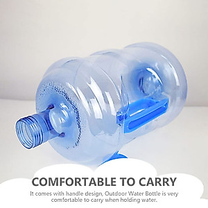 Gadpiparty Water Bottle with Handle 5 Liters Water Storage Containers Portable PC Camping Water Container Plastic Jug Water Barrel for Home Outdoor Camping Hiking