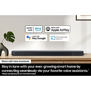 SAMSUNG HW-Q990C 11.1.4ch Soundbar with Rear Speakers and Dolby Atmos with an Additional 1 Year Coverage (2023), Titan Black (Renewed)