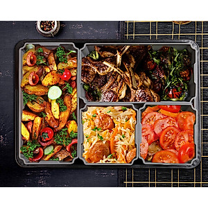 Silicone Sheet Pan Dividers for Cooking, No Stick Easy to Clean Silicone Baking Trays Pans for Oven Air Fryer with a Sheet Pan (4 Dividers, 1 Pan)