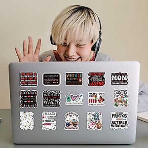 120Pcs Phlebotomy Stickers Pack, Aesthetic Vinyl Waterproof Sticker Decal for Water Bottle,Laptop,Phone,Skateboard,Helmet,Hard Hat Gifts for Kids Teens Adults for Party Supply Decor…