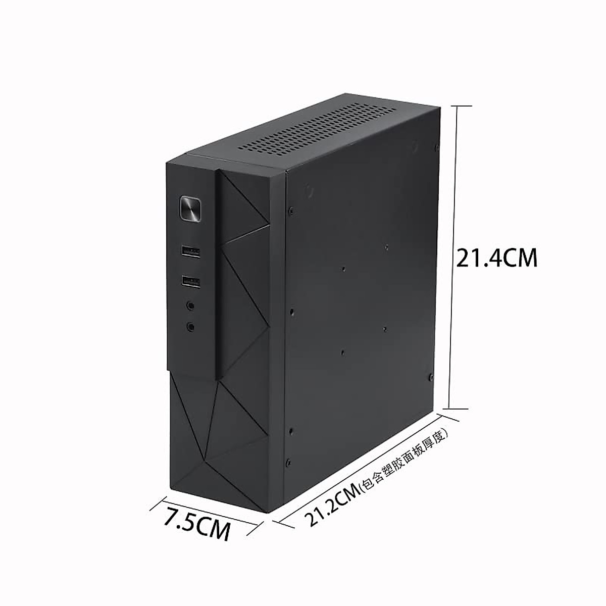 Goodisory MX01 SECC Fanless Mini ITX HTPC Chassis with 3.5" Hard Drive ...